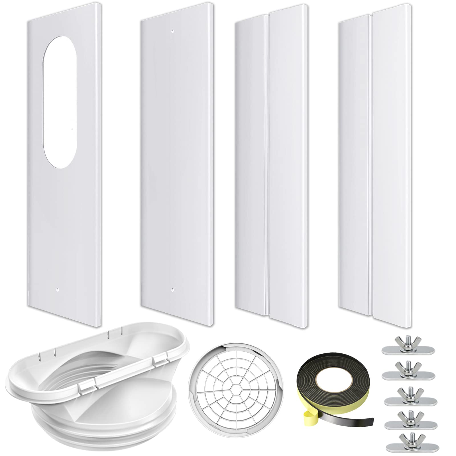 Buy Portable AC Window Kit with 2-in-1 Coupler for Exhaust Hose with 5. ...