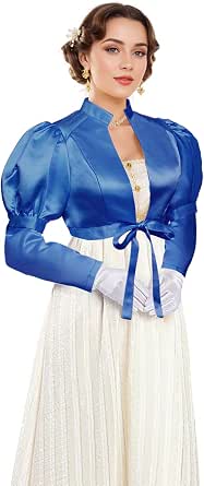 Amazon.com: UniqKaliber Women's Regency Spencer Jacket, Victorian Long ...