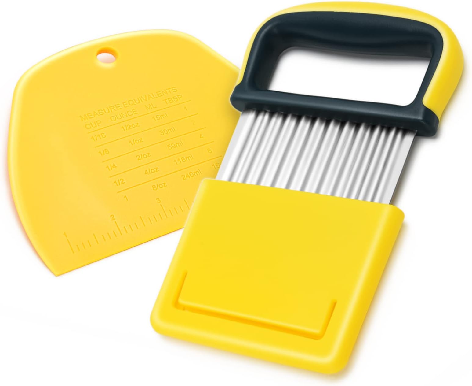 Amazon.com: COLGRE Vegetable Chopper - Stainless Steel Blade Crinkle ...