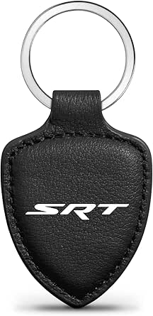 Amazon.com: iPick Image for Dodge SRT Logo Black Soft Genuine Leather ...