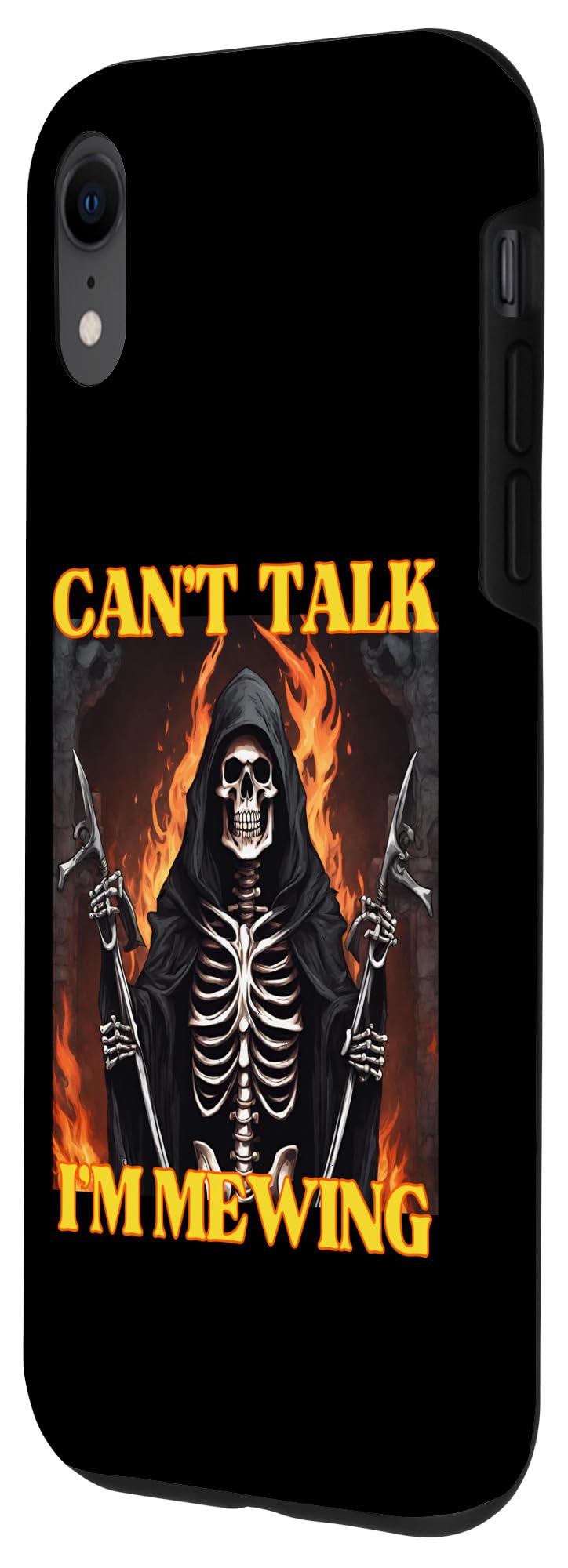 iPhone XR Cant Talk I’m Mewing Funny Cringe Hard Skeleton Meme Case ...