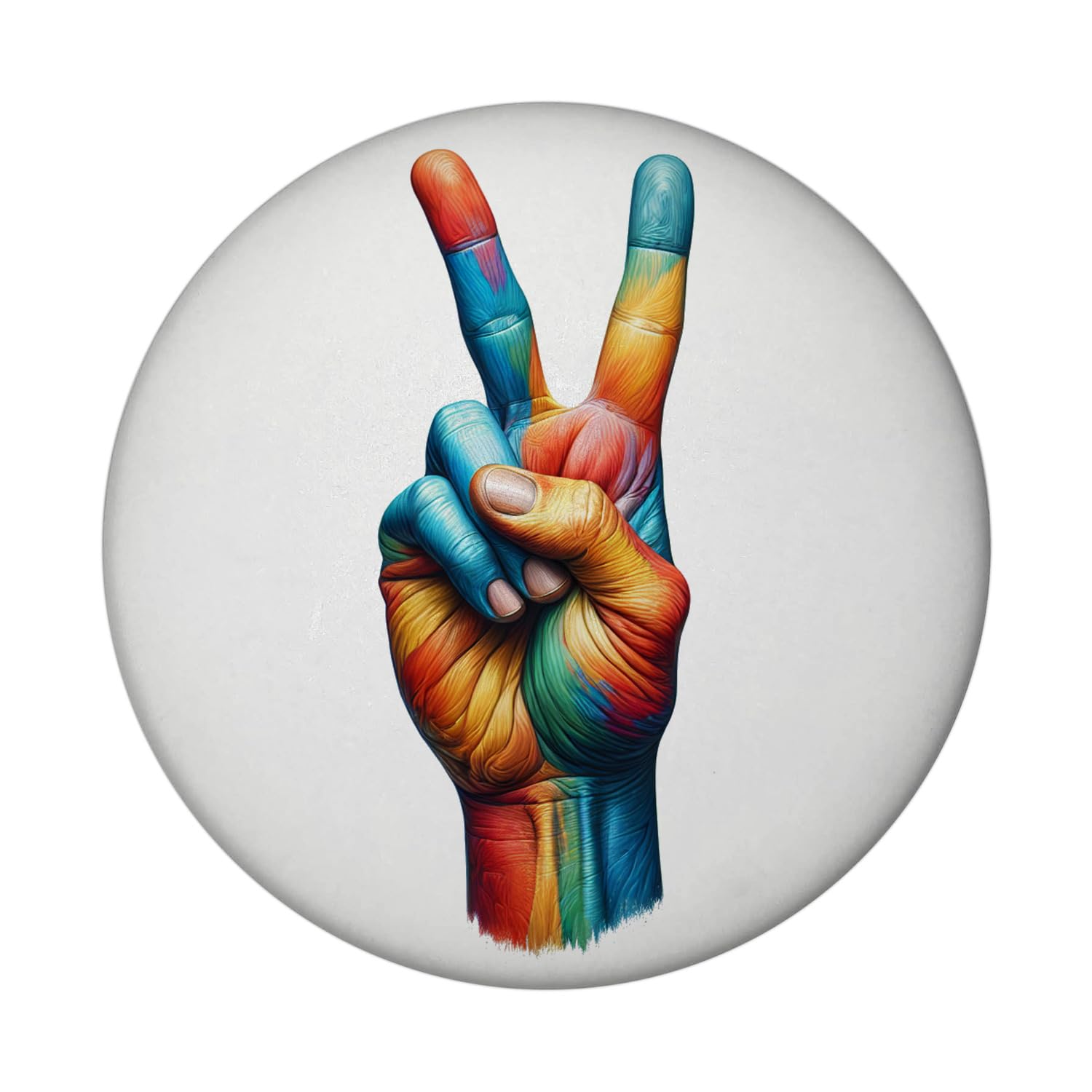 Rainbow Peace Sign Fingers