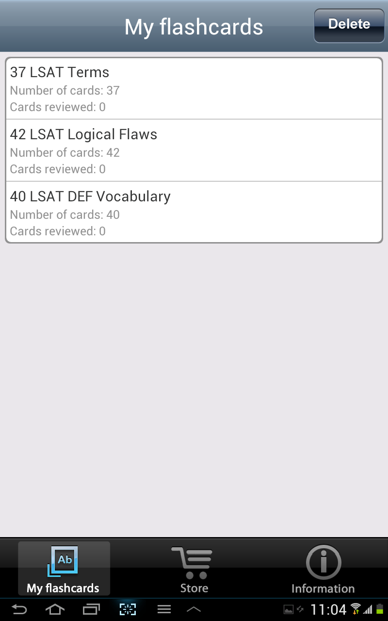 LSAT Flashcards- English - App on Amazon Appstore