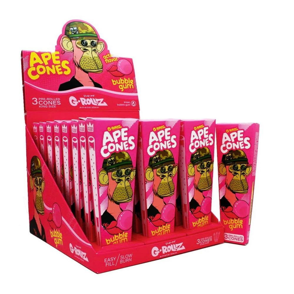 G-Rollz Ape Pre-Rolled Cones, King Size Rolling Papers, Pop Activated ...