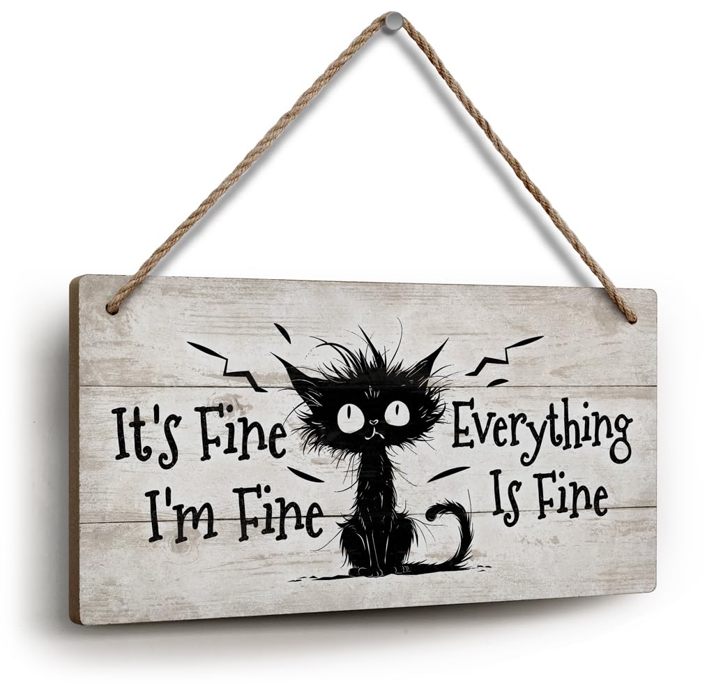 Amazon.com: YZEXEZY It's Fine I'm Fine Everything is Fine Sign 6"x12 ...
