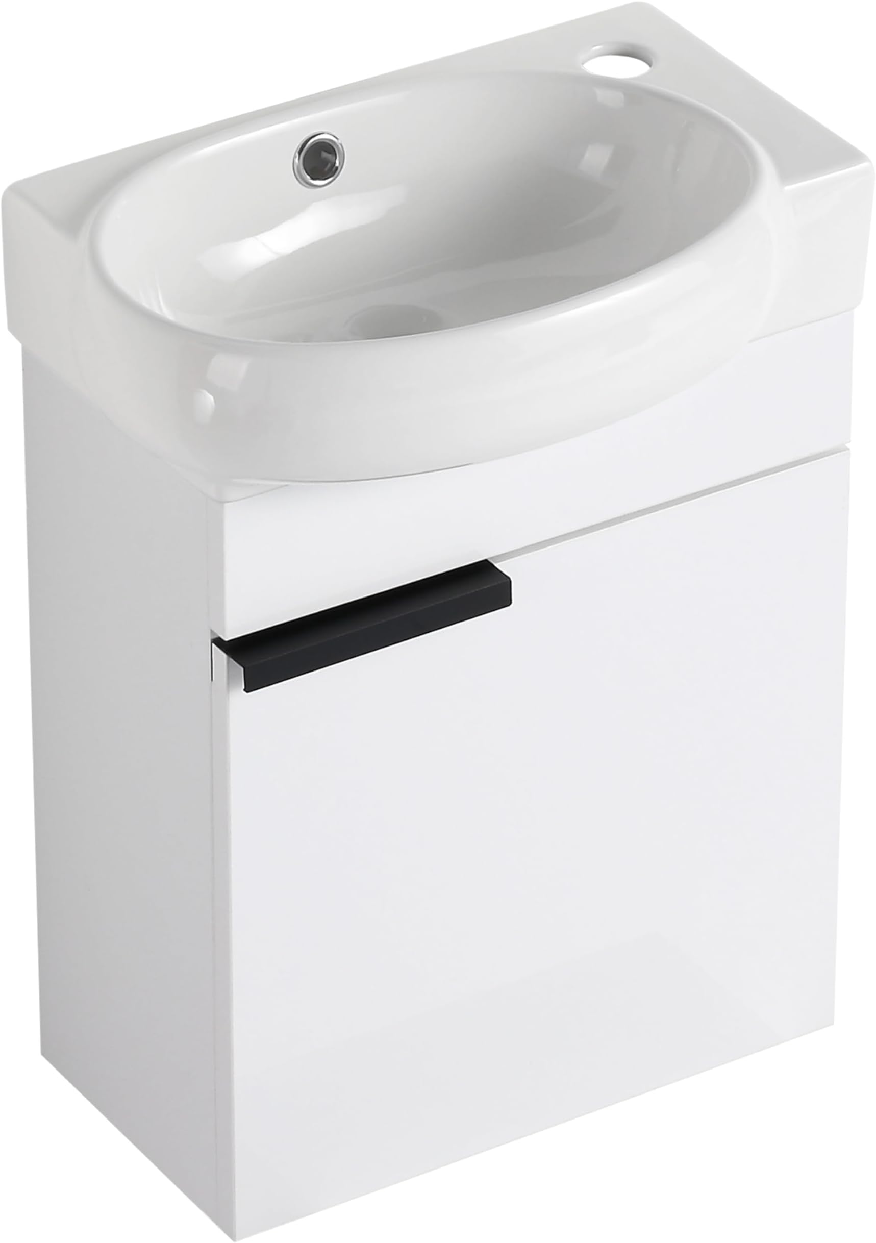 Amazon.com: Maotifeys 16" Small Bathroom Vanity with Sink Floating ...