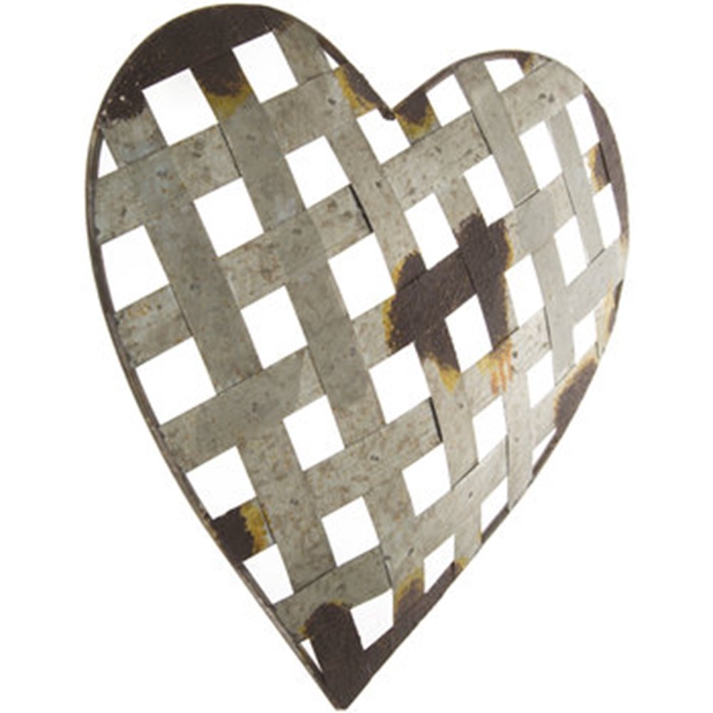 Amazon.com: Mission Gallery Silver Metal Heart for Wall Decor - Piece ...