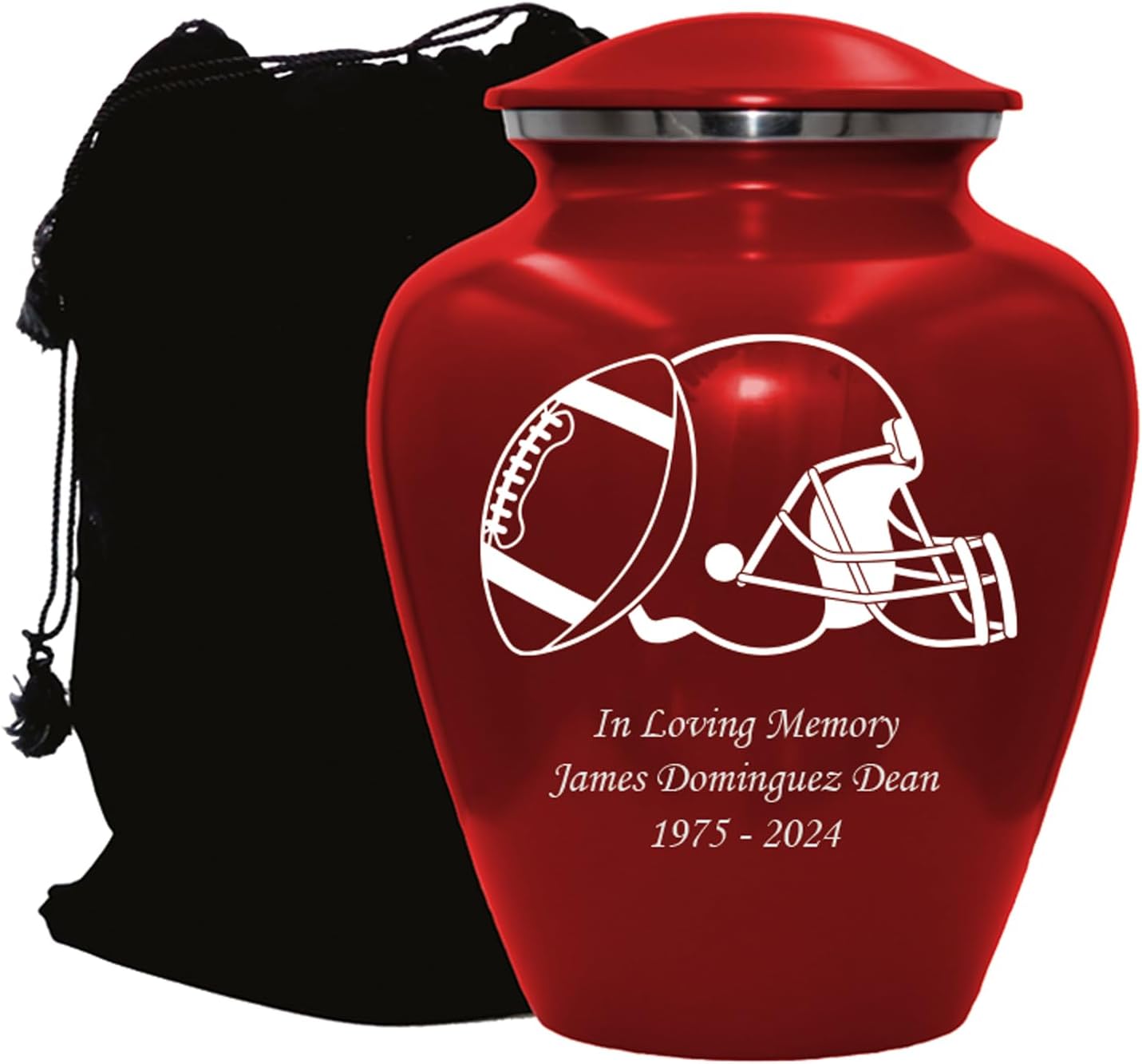 Amazon.com: Football Cremation Urn, Customized Human Adult Funeral Urn ...