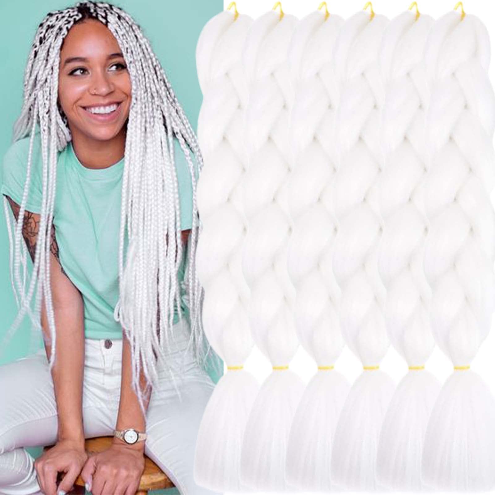 Amazon.com : LILYKA SHOW 6 Packs 24 Inch Braiding Hair Extensions for ...
