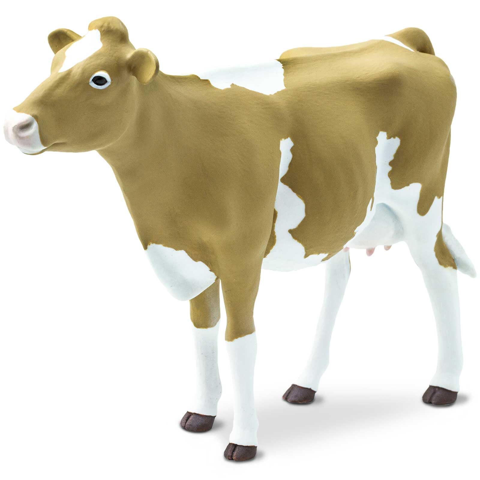 Amazon.com: Safari Ltd. Guernsey Cow Figurine - Lifelike 5" Farm Animal ...