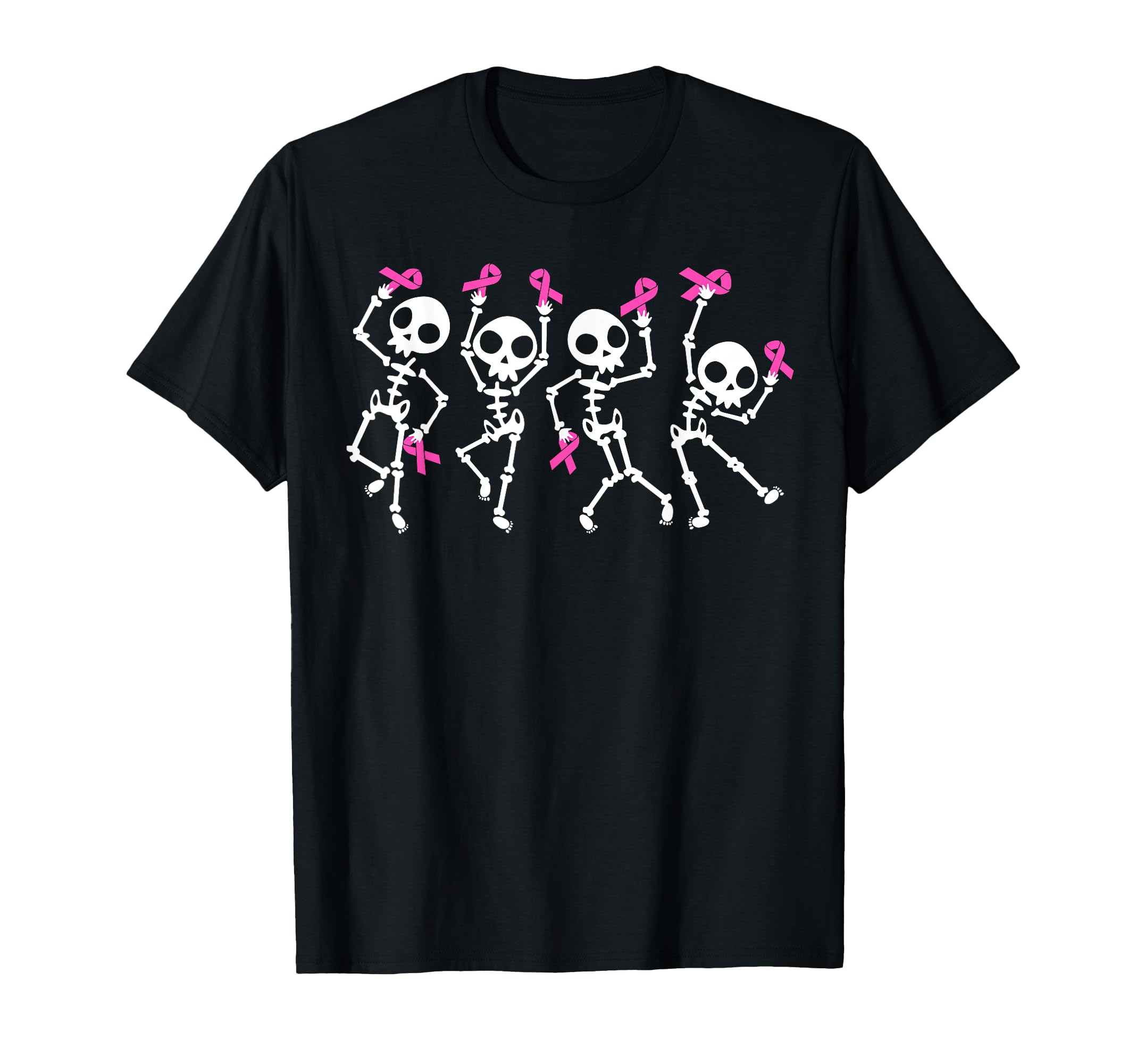 Amazon.com: Pink Ribbon Breast Cancer Awareness Skeleton Women Men Kids ...