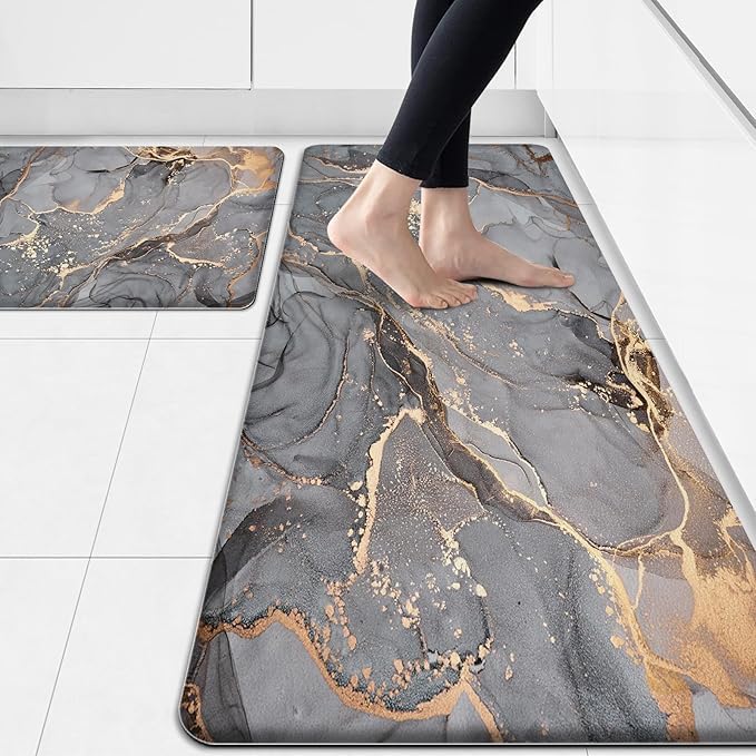 GRIP GUARD Kitchen Mats for Floor Set of 2 | Non Slip Kitchen Mats for ...