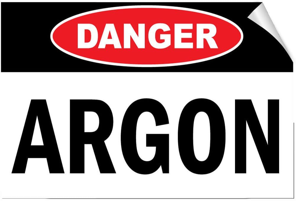 Amazon.com: Danger Argon Hazard Flammable LABEL DECAL STICKER Sticks to ...