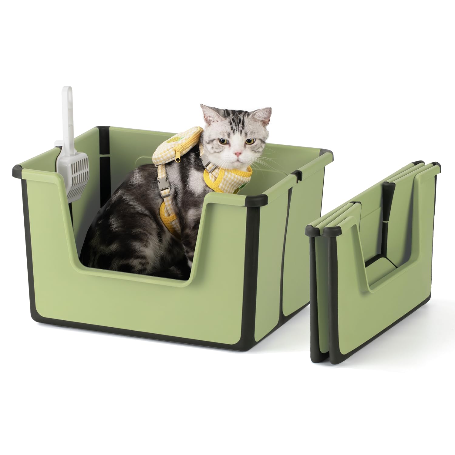 Amazon.com: ALTIPOPIC Large Travel Cat Litter Box with High Sides and ...