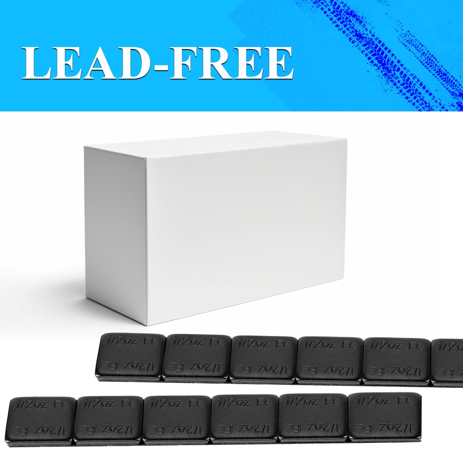 Snapklik.com : 1/2oz. Stick On Wheel Weights, Black Tire Balancing ...