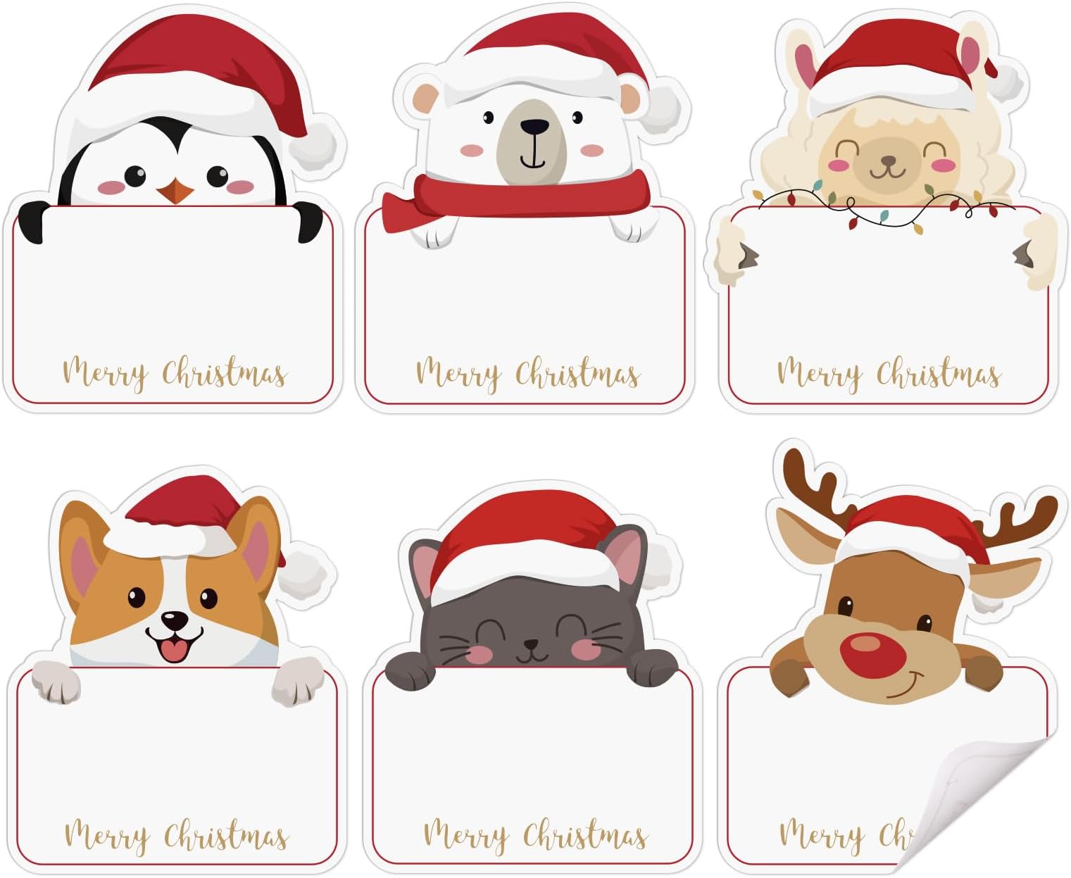 BETESSIN Weihnachtsetiketten Selbstklebend - 120 Stück ...