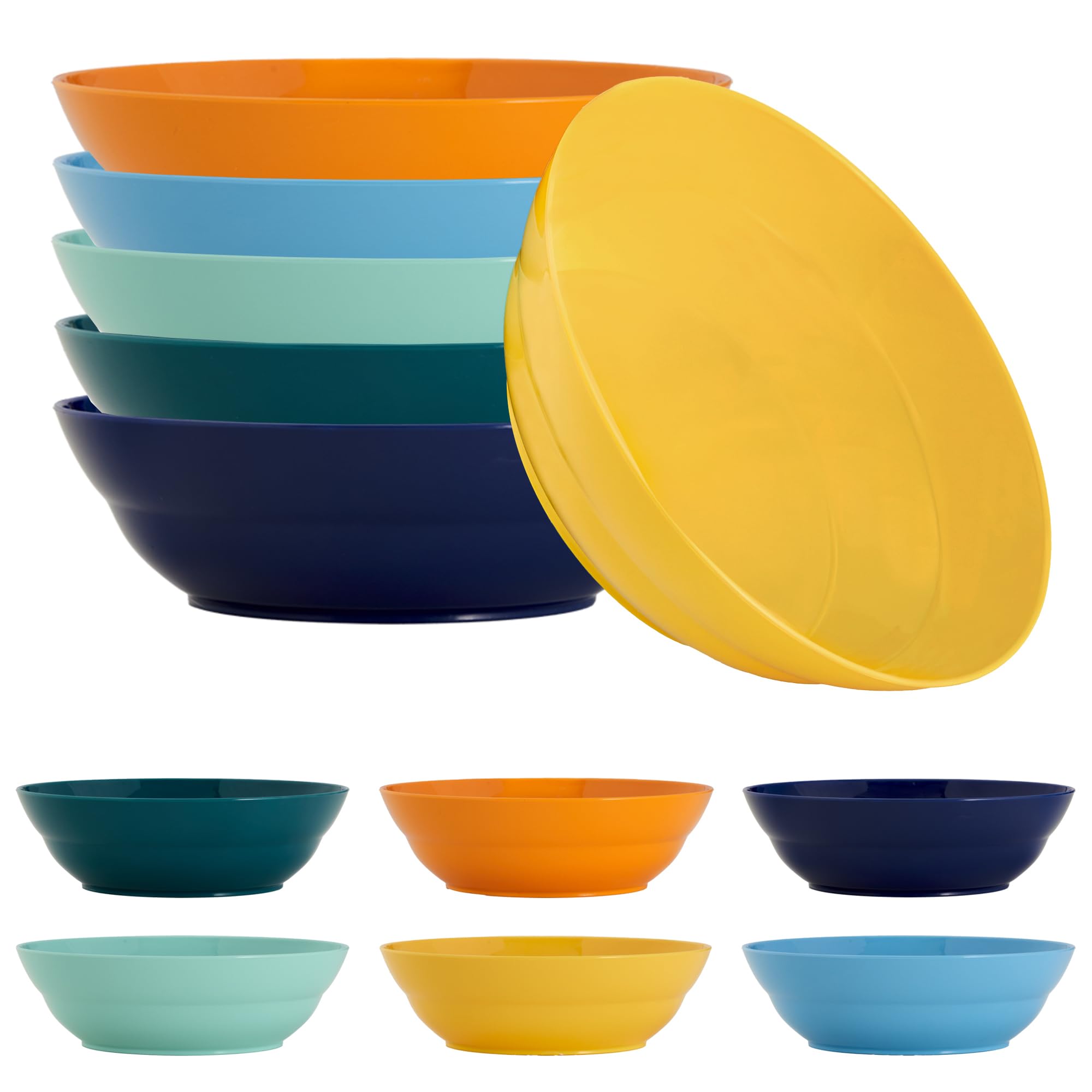 Amazon.com | US Acrylic Unbreakable 7-inch Wide Plastic Stackable ...