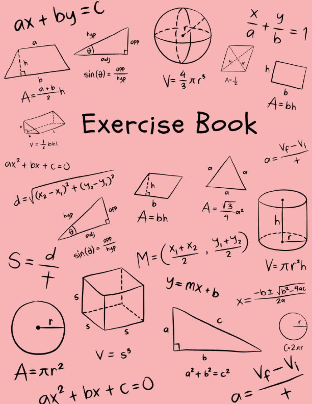 Exercise Book: Light Pink Grid Paper Composition Book 5x5 (5 squares ...