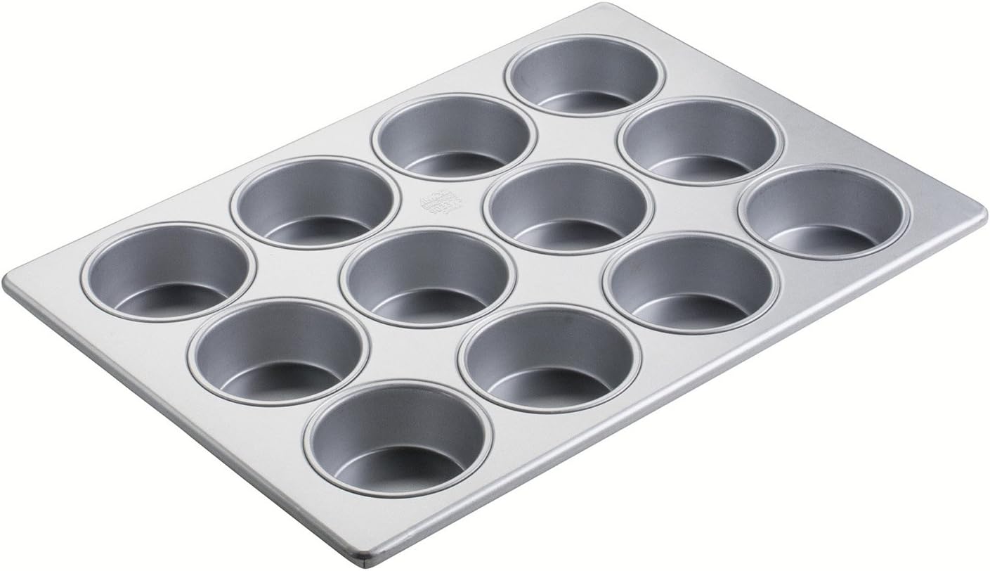 Amazon.com: Chicago Metallic 43375 Glazed 12-Cavity Jumbo Muffin Pan ...