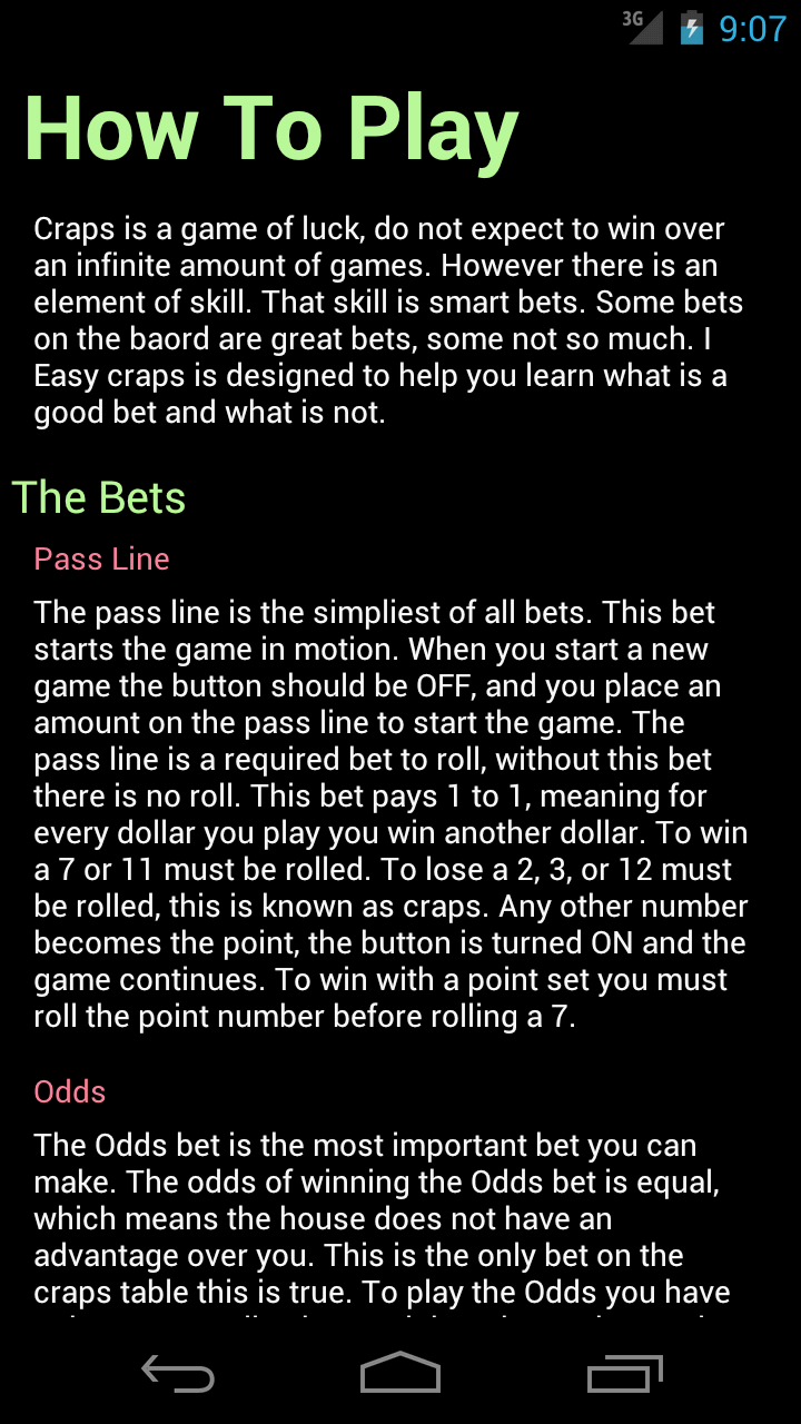 Easy Craps - App on Amazon Appstore