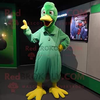 Amazon.com: REDBROKOLY Green Dodo Bird mascot costume character dressed ...