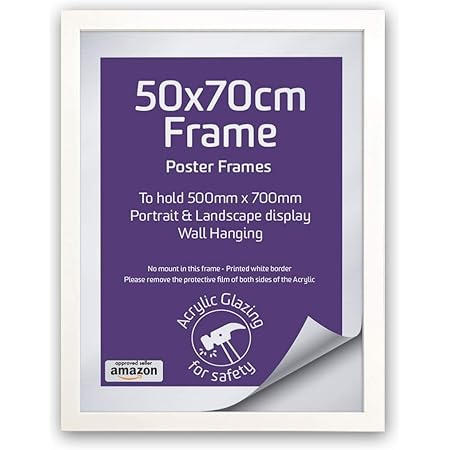 50x70cm Frame - 50x70 Frames White - 50 x 70 frame - 70x50 Picture ...