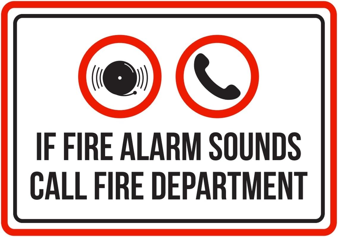 Amazon.com: iCandy Products Inc If Fire Alarm Sounds Call Fire ...