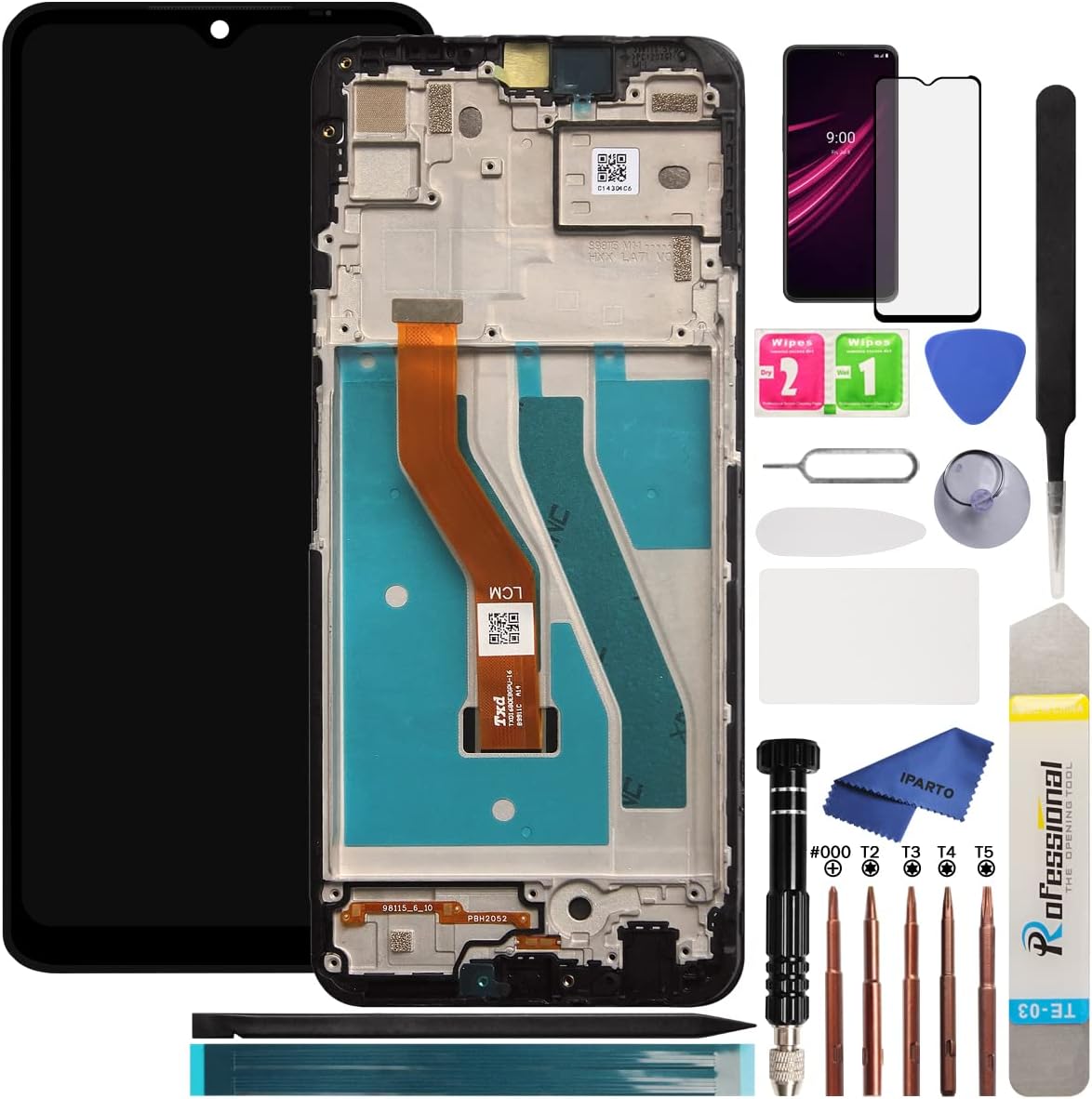 Amazon.com: iParto 6.82" Screen Replacement with Frame for T-Mobile ...