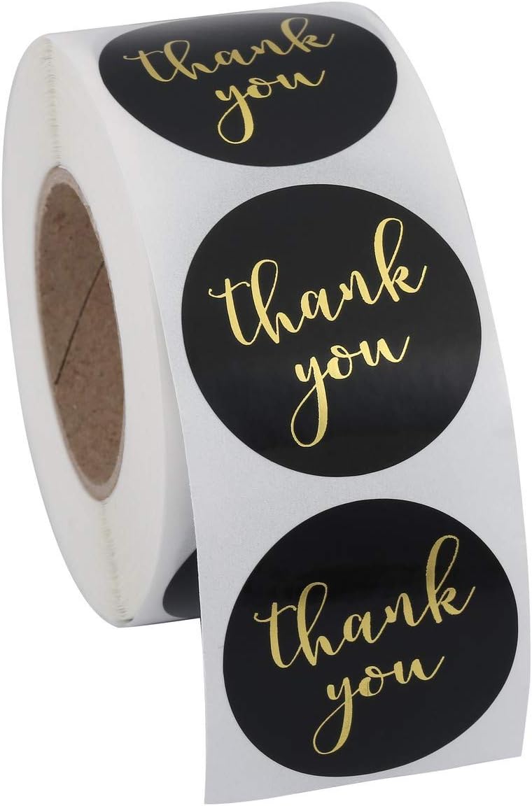 Mogokoyo 500 Stück Thank You Sticker, Rund Etiketten Thank You ...