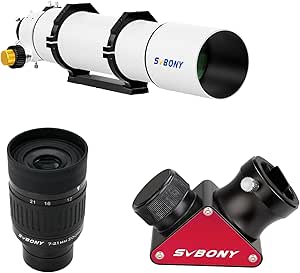 Amazon.com : SVBONY SV48P Telescope, 102mm Large Aperture F6.5 Refractor OTA for Adults Beginner ...