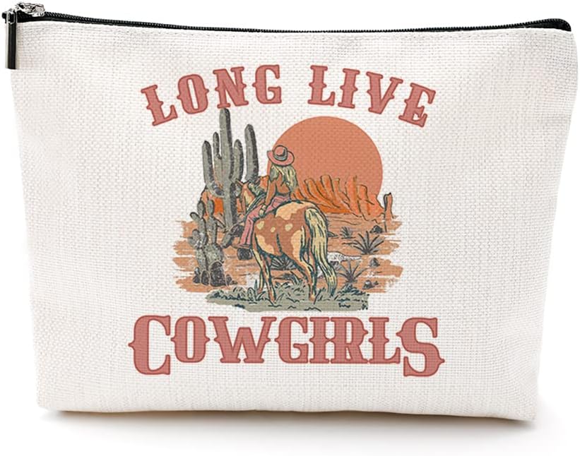 Amazon.com: Funny Cowgirls Gift Cosmetic Bag Western Decor Western ...