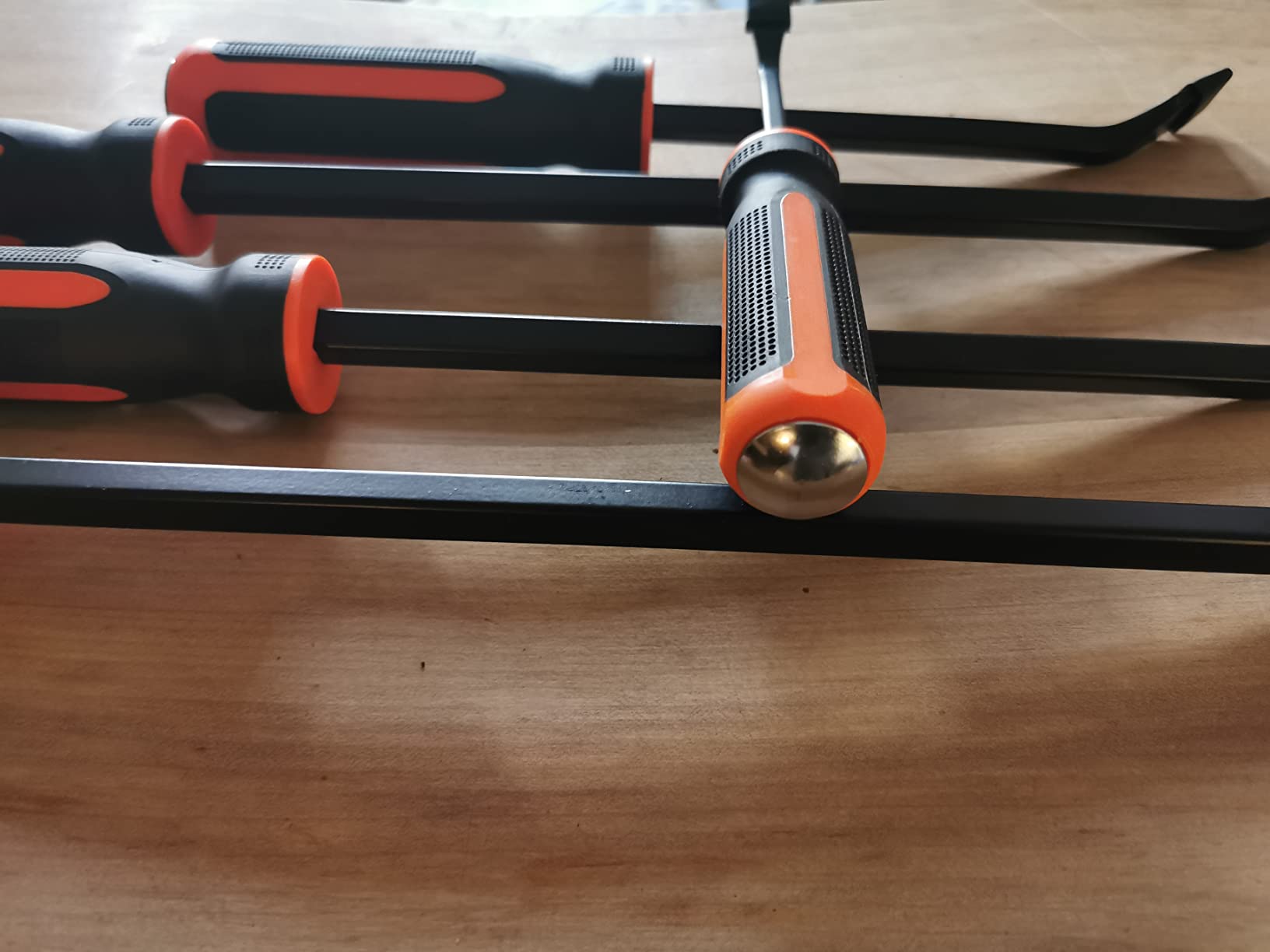 HARDK Pry Bar Set, Heavy Duty Pry Bar 5 Piece Mechanic Hand Tools ...