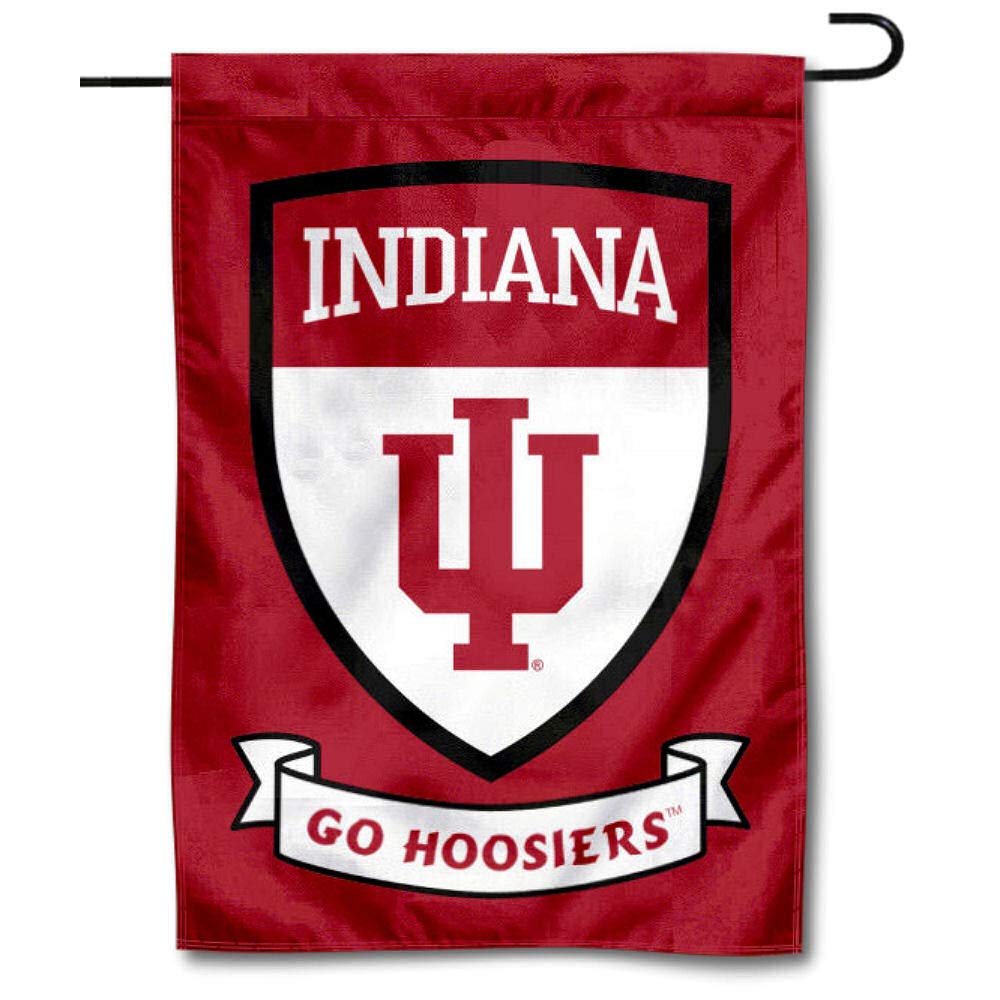 Amazon.com : Indiana Hoosiers Crest Shield Garden Flag and Banner ...