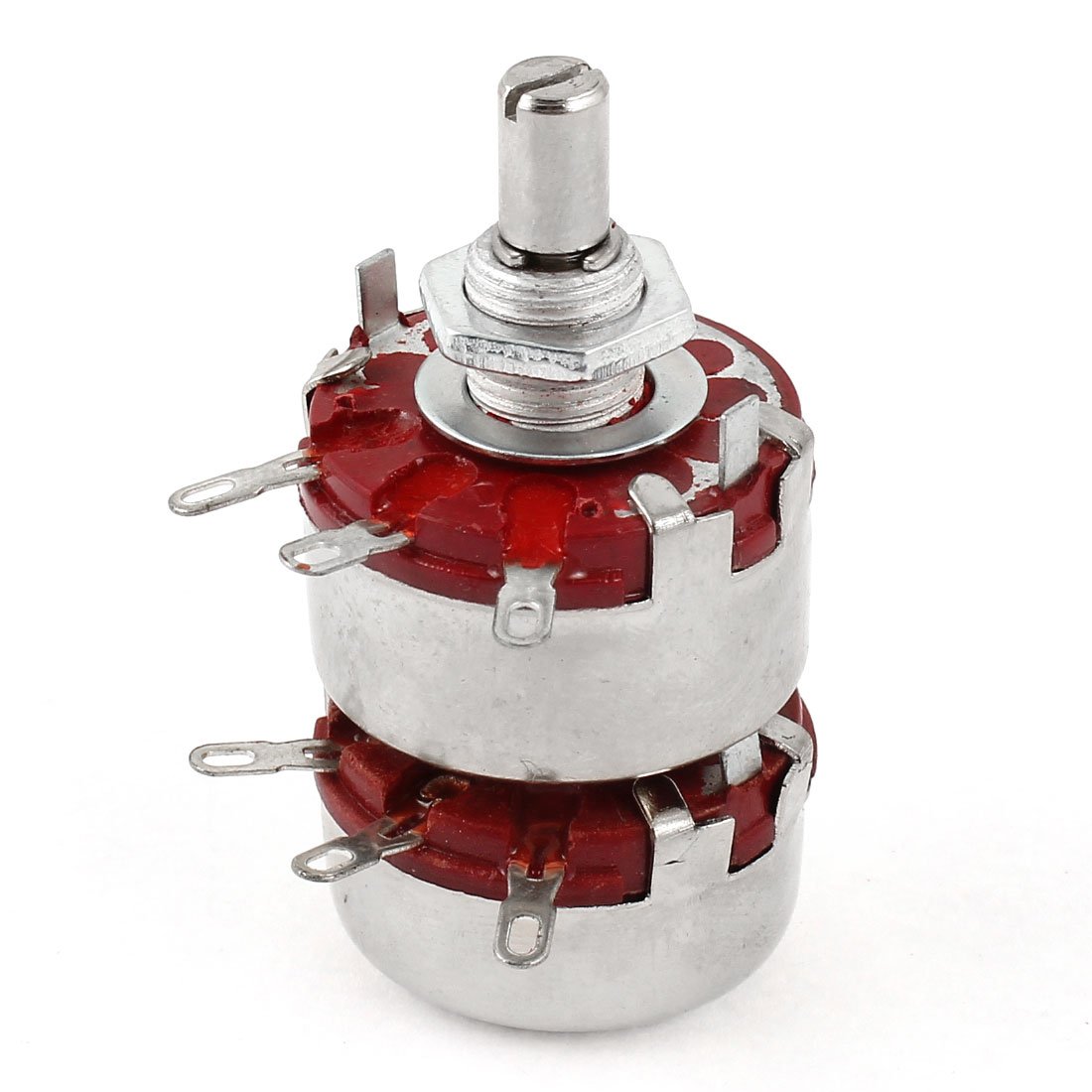 Aexit 6mm Shaft Dia Dual 470K Ohm 2W 2 Gang Linear Carbon Potentiometer ...