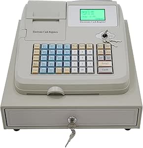 Amazon.com : GEYOPMID Cash Register, Modern Grey White Small Business ...