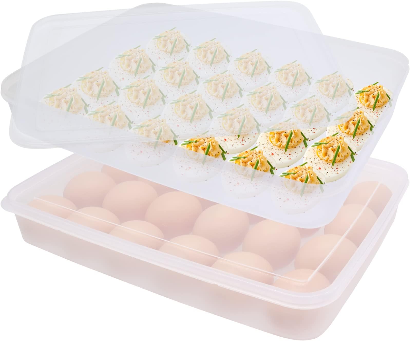 Amazon.com: Snapware Snap 'N Stack 2 Layer Food Storage W/ Egg Holder ...