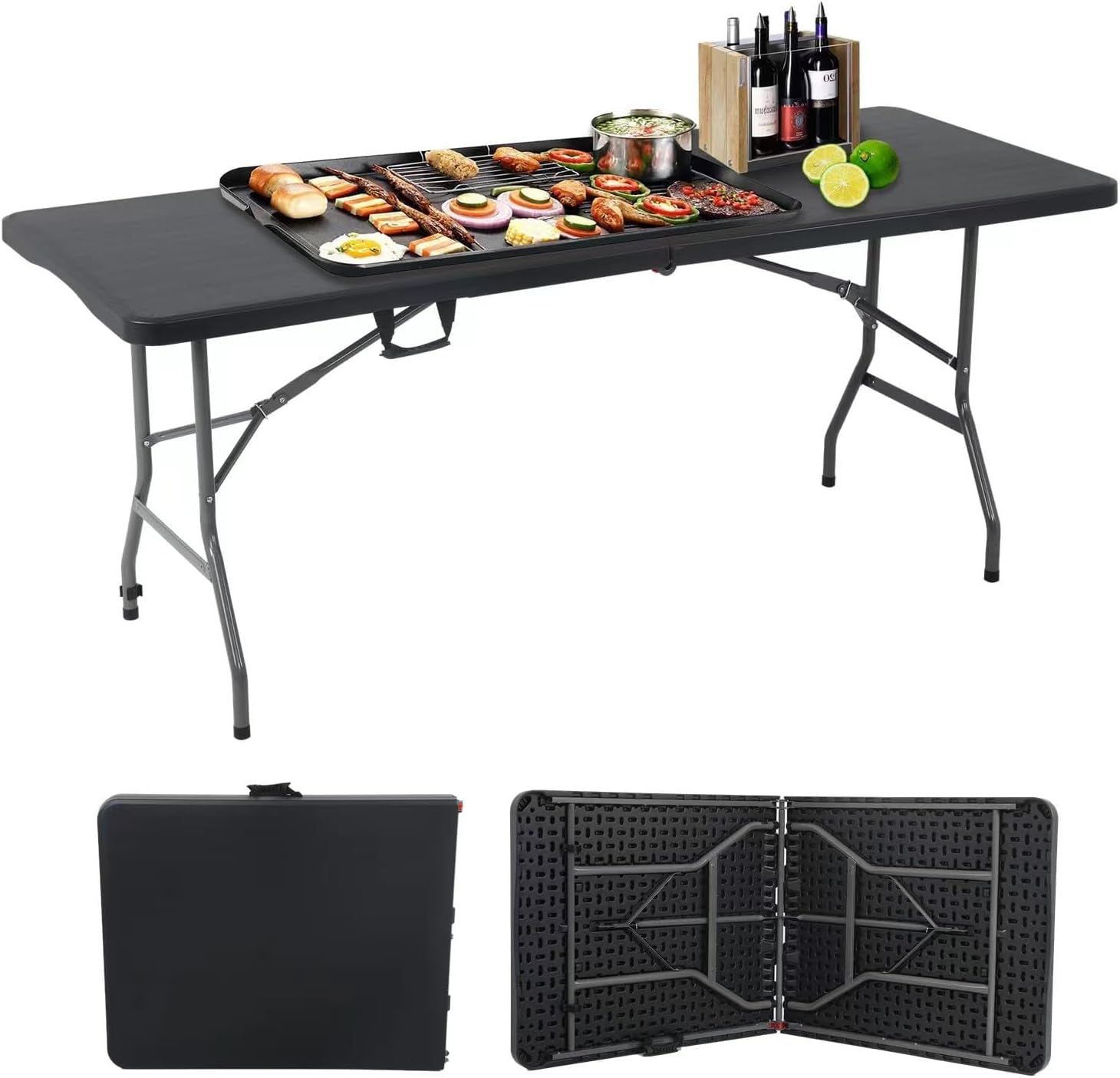 Amazon.com: Camkey Portable Folding Table, Easy to Use with Lock ...