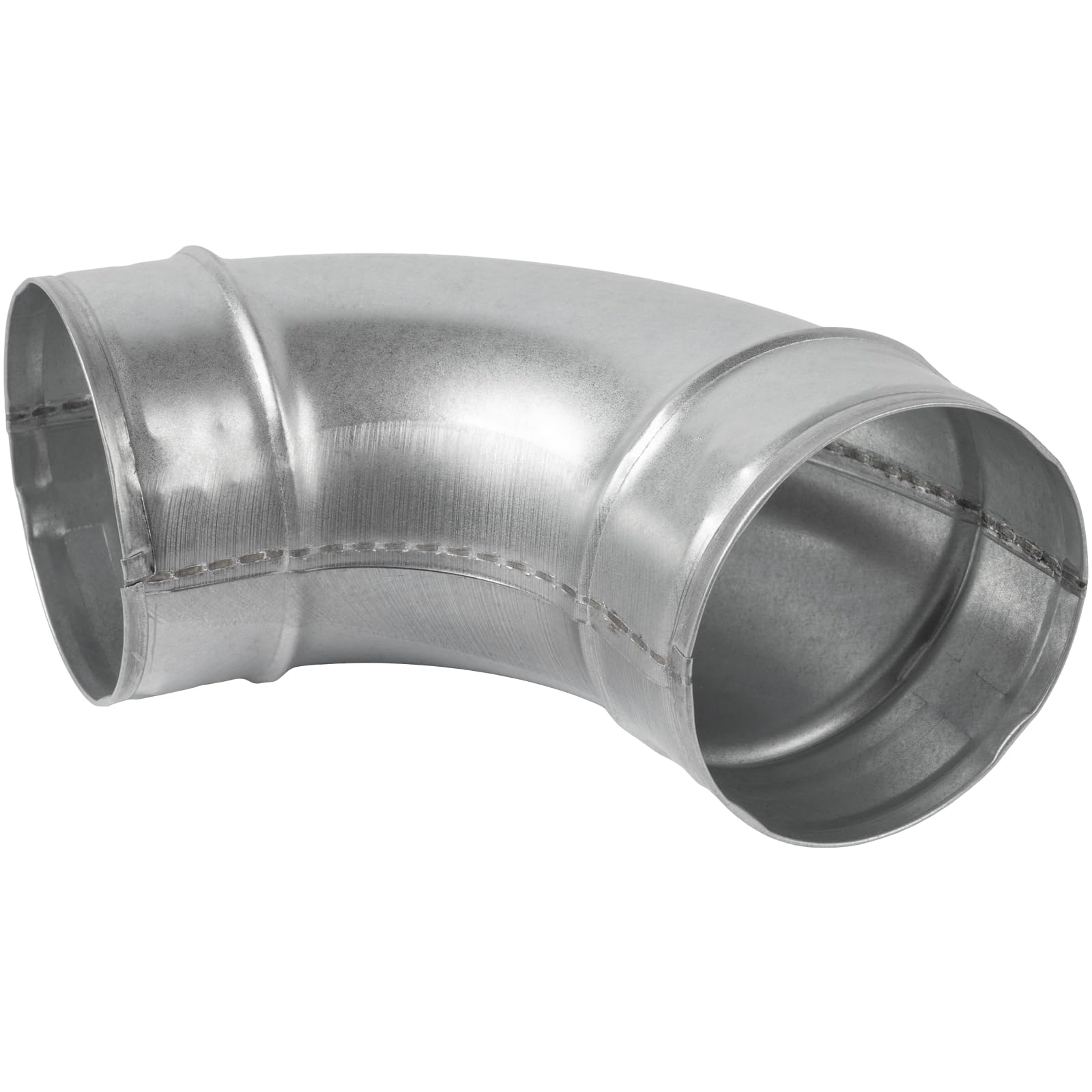 Snapklik.com : 90 Degree Ø4 Inch Elbow Bend Duct Connector - Galvanized Steel - Metal For Round ...
