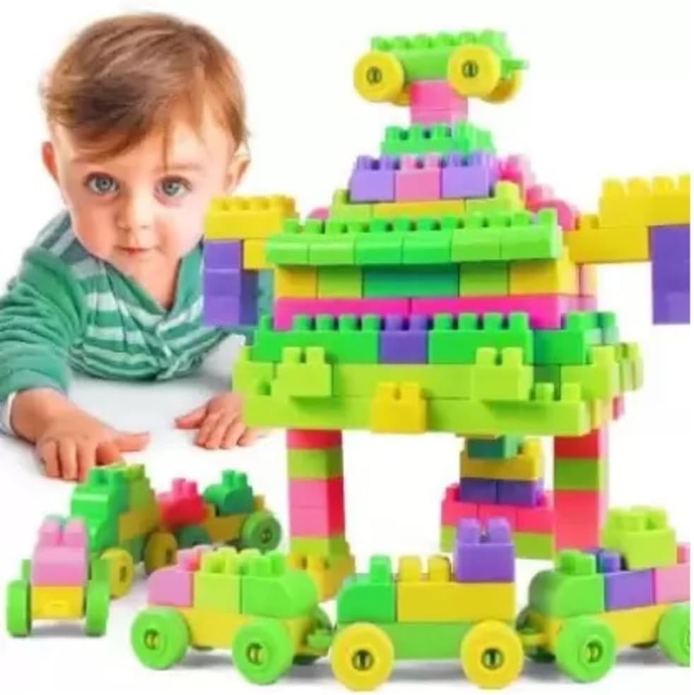 Buy HRK Building Blocks for Kids, Blocks for Kids, Puzzles Games 100 Pcs Bricks Toys Sets with ...