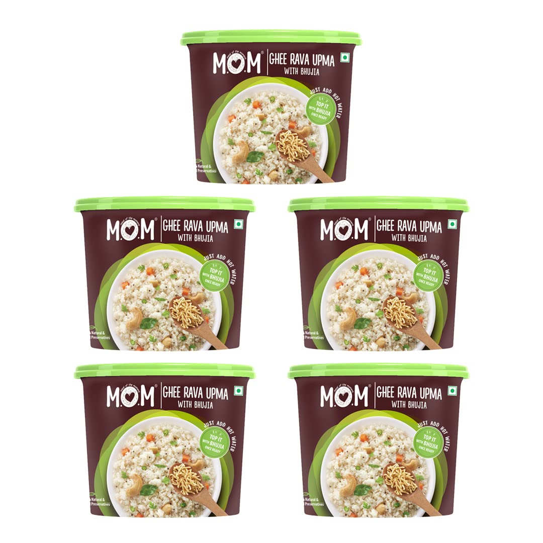 MOM Meal Of The Moment Ghee Rava Upma With Bhujia 75g Pack Of 5 mom-meal-of-the-moment-ghee-rava-upma-with-bhujia-75g-pack-of-5