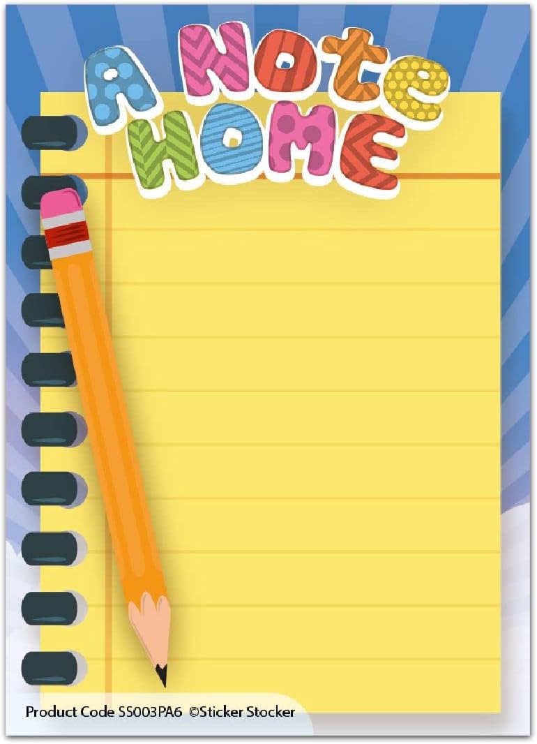 A6 Praise Pad A Note Home Note Pad themed 100 Sheet Incentive Rewards ...