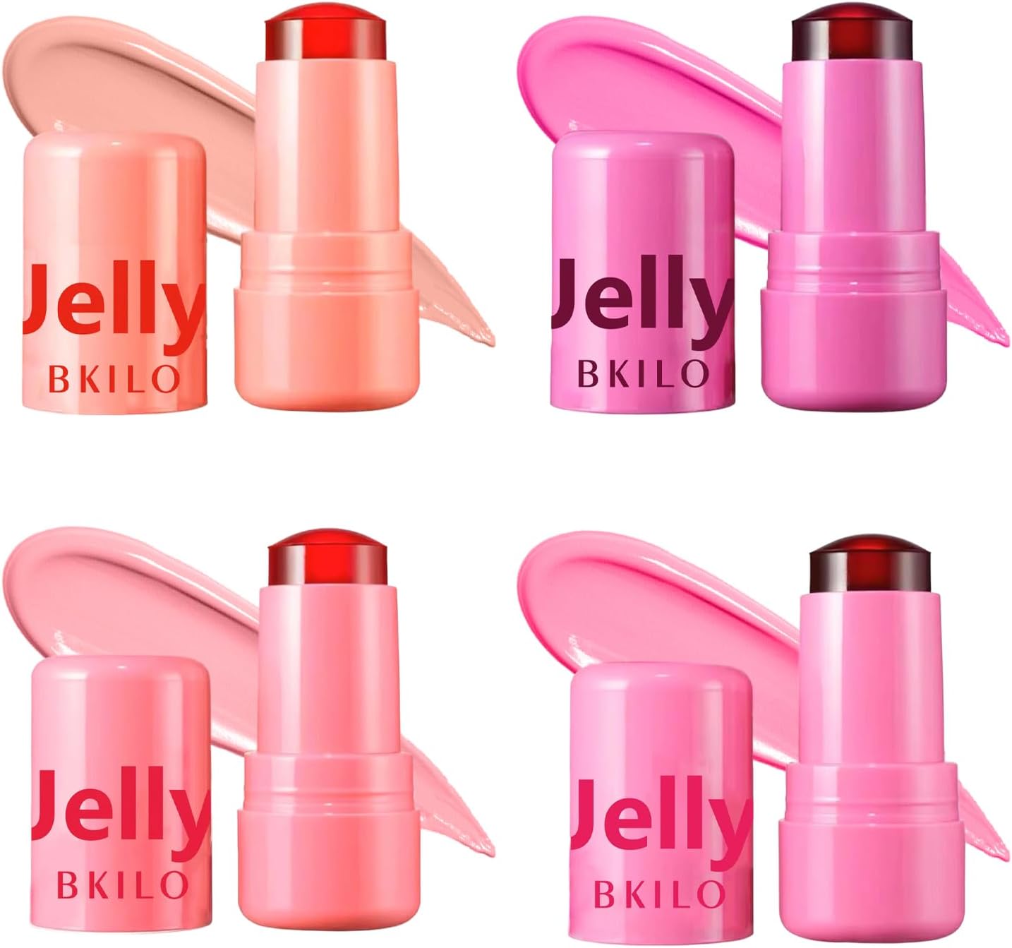 4 Pcs Milk Jelly Blush Stick, Milk Jelly Tint Stick, 4 Colours Jelly ...