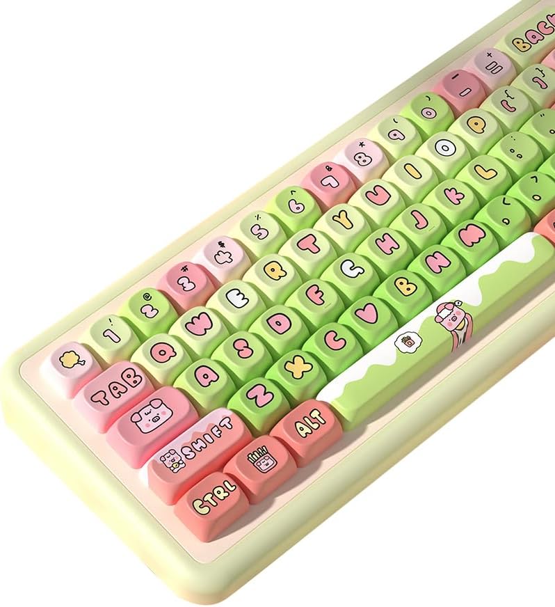 Amazon.com: Crazy Piggy Theme keycaps 145 Key PBT keycaps MDA Custom ...