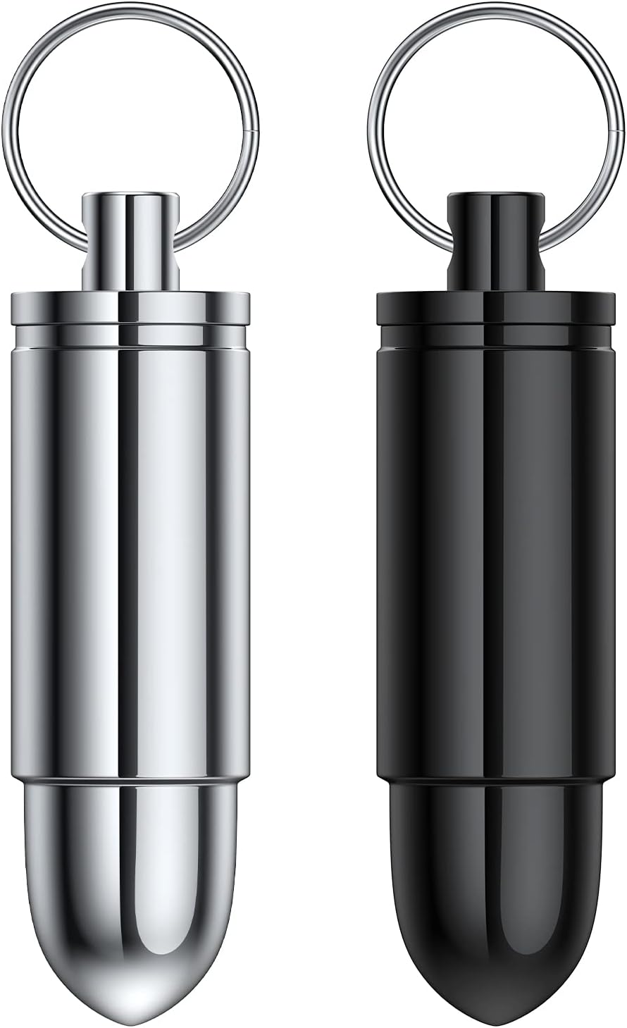 Amazon.com: Pill Box Keychain (2 Pack), Small Portable Aluminium Alloy ...