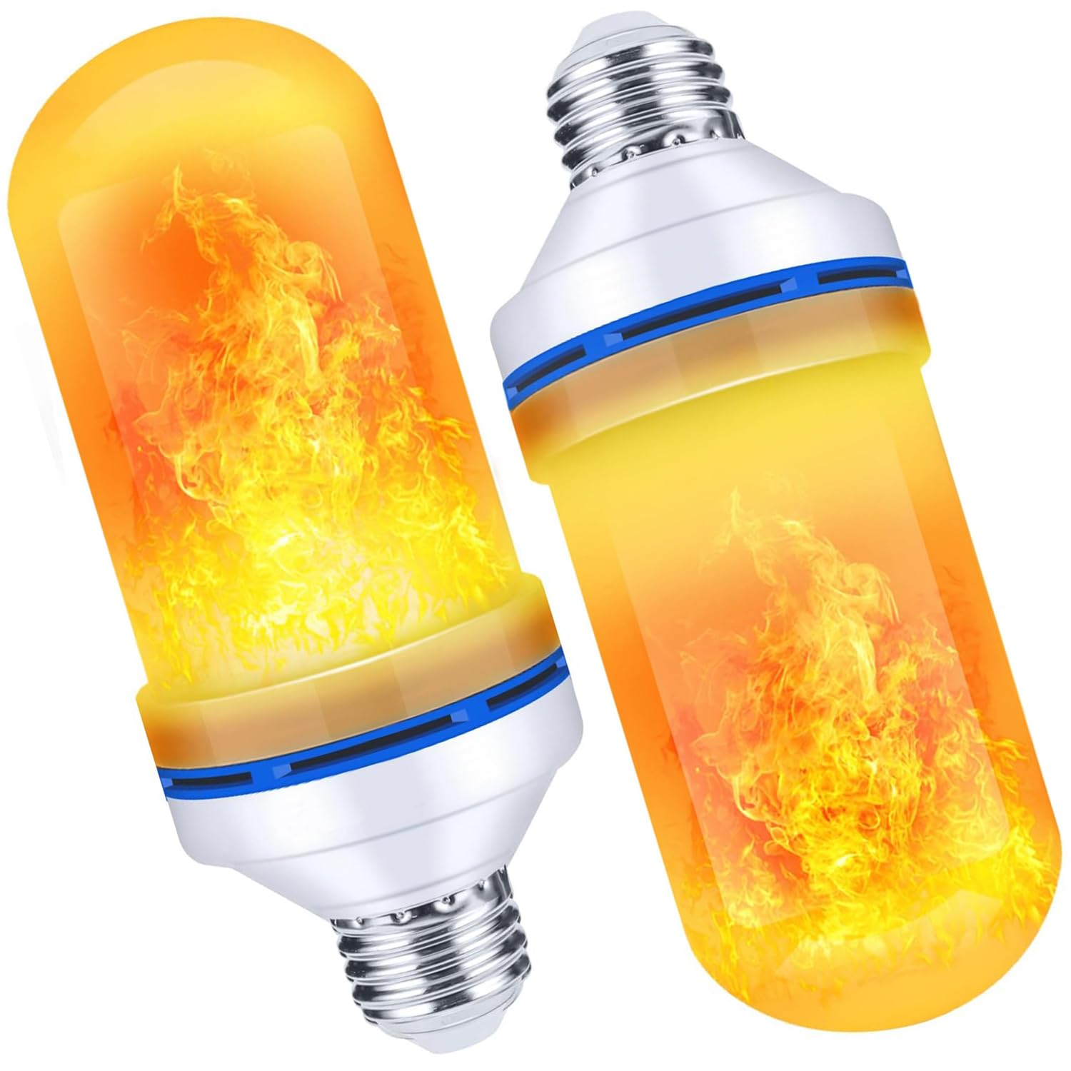 LED Flame Light Bulbs 4 Modes Flickering Light Bulbs with Gravity ...