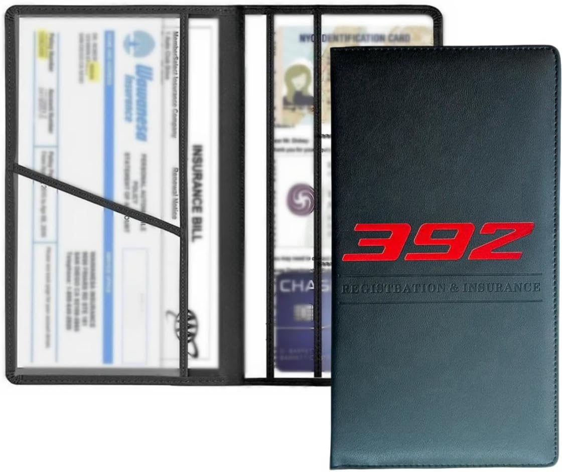 Amazon.com: Leather Car Registration and Insurance Cards Holder ...
