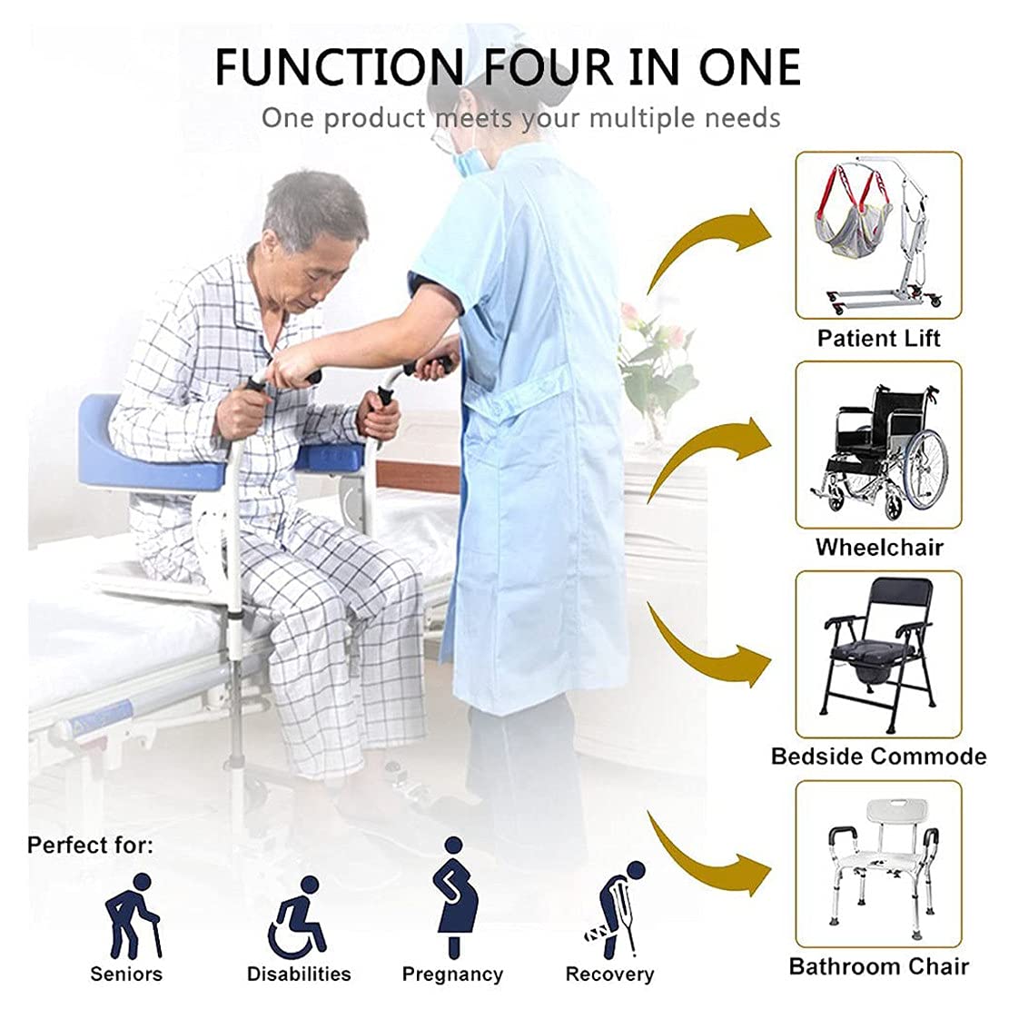 Handicap Wheelchair Patient Lift Machine, Commode Chairs for the ...