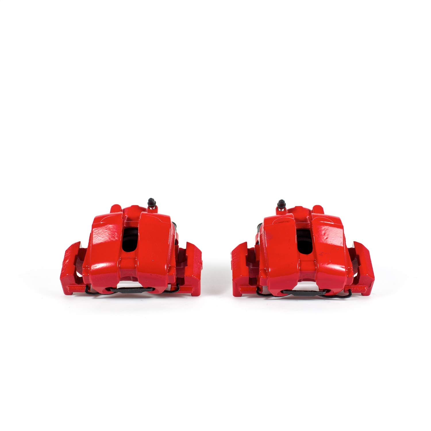 Cal Trac Power Stop S4758 High-Temp Red Powder Coated Calipers Pair ...
