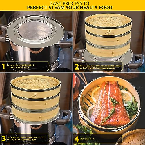 Snapklik.com : SP DYNAMICS Bamboo Steamer Basket Set Chinese Cuisine 10 ...