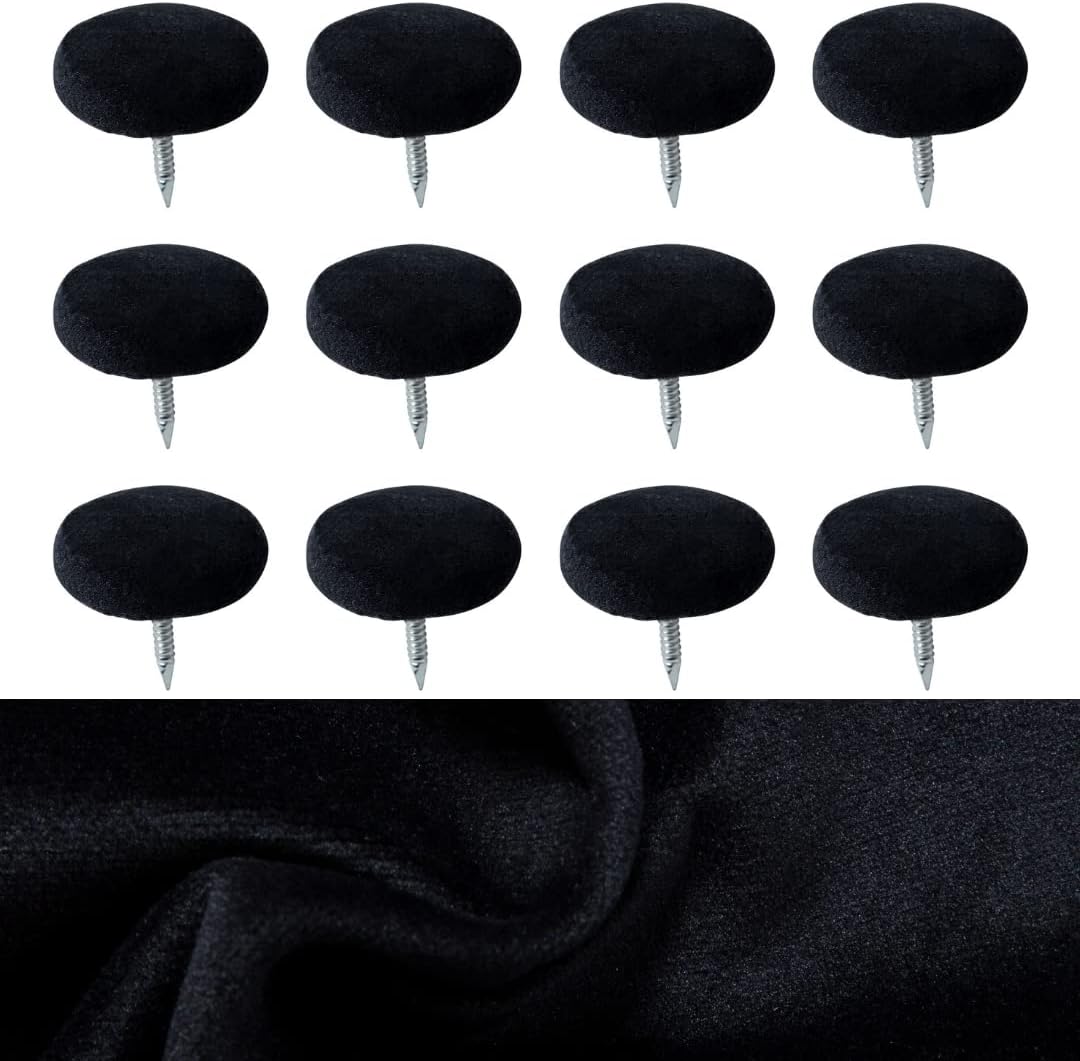 Plush Velvet Covered Fabric Buttons Upholstery Nail Back Buttons for ...